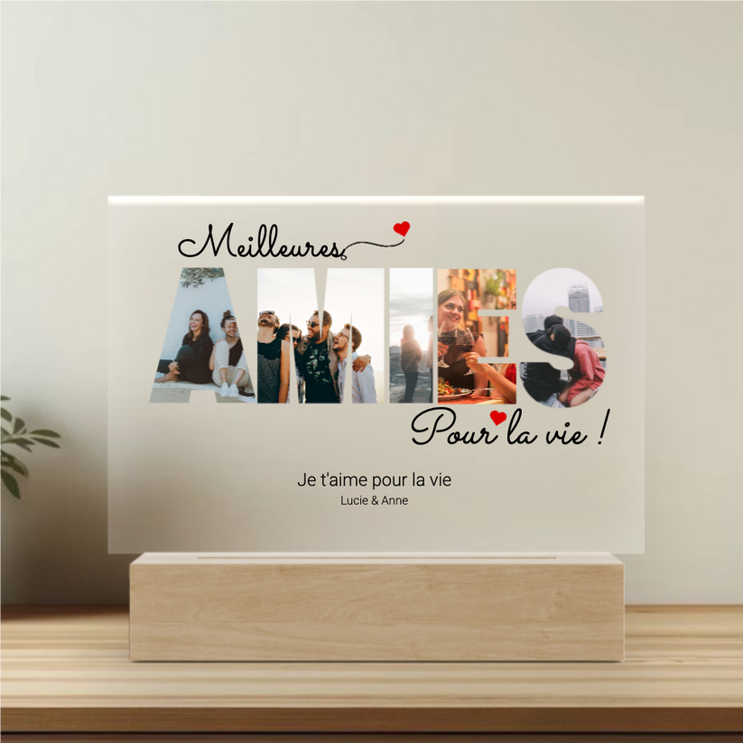 Meilleures Amies - Plaque Cristal Acrylique – Loomine